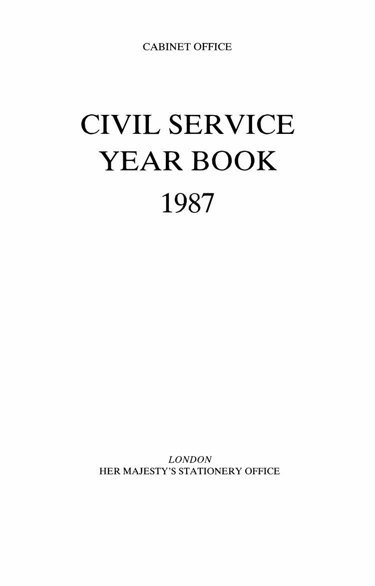 The Civil Service Yearbook 1987